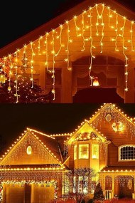 Vánoční světýlka LED záclona FLASH teplá bílá 500 LED