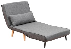 Hanah Home Rozkládací křeslo FOLDE tmavě šedé