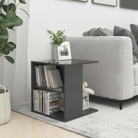 vidaXL Odkládací stolek 45 x 45 x 48 cm dřevotříska [806809] Barva: šedá s vysokým leskem