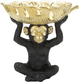 Dekorativní soška Monkey černo-žlatá