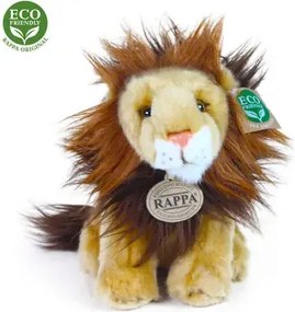 RAPPA Plyšový lev sedící 18 cm / ECO-FRIENDLY / od 0 měsíců