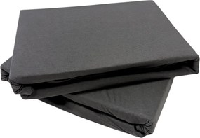 Prostěradlo jersey tmavě šedá TiaHome - 200x200cm