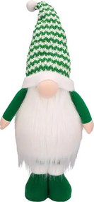 Vánoční dekorace skřítek bílá / zelená 108 cm
