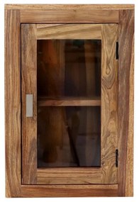 Indický nábytek - Nástěnná skříňka do koupelny  Amba 40x60x15 z indického masivu palisandr Světle medová