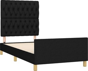 Rám postele bez matrací černá 90x200 cm textil 3125270