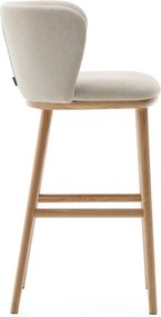 Béžová barová židle (výška sedáku 75,5 cm) Ciselia – Kave Home