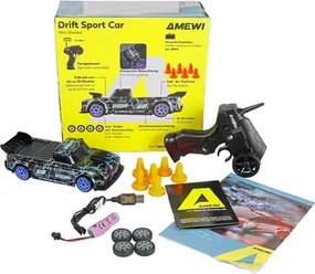 AMEWI RC auto Drift Sport Mini-Breaker 4WD modrá / 1:24 / RTR / 2.4 GH