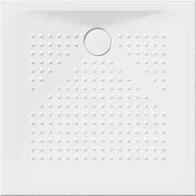 GSI GSI, Keramická sprchová vanička, čtverec 90x90x4cm, bílá ExtraGlaze, 47090911