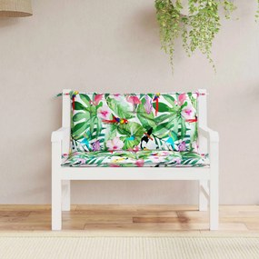 Podušky na zahradní lavici 2 ks vícebarevné 100x50x7 cm textil - Default Title