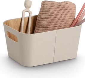 Zeller Present Úložný box s madly, FABRIWOOD, béžový, 30,5 x 23 x 15,2 cm