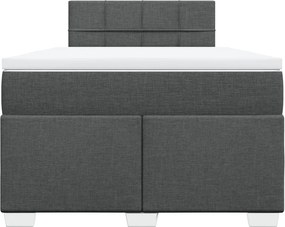 Box spring postel s matrací tmavě šedá 120x200 cm textil 3288156