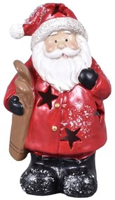 LED světelná dekorace Santa Claus na lyžích, výška: 16 cm