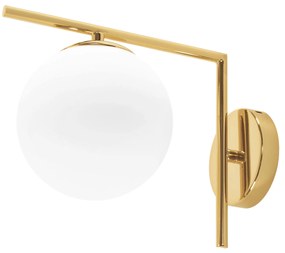 Toolight, skleněná kulatá nástěnná lampa APP674-1W, zlatá, OSW-05638