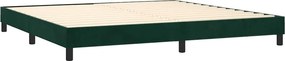 Box spring postel s matrací a LED tmavě zelená 200x200 cm samet 3134306