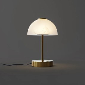 Designová stolní lampa zlatá s opálovým sklem vč. LED stmívatelná - Joya