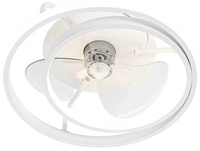 Stropní ventilátor bílý 46,5 cm vč. LED s dálkovým ovládáním - Kees