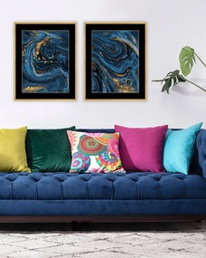 Obraz Abstract Blue&amp;Gold II 40 x 50 cm