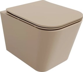 Mexen Teo záchodová mísa Rimless s pomalu padajícím sedátkem slim, duroplast, cappuccino mat - 30854064