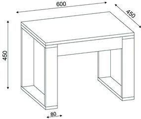 Konferenční stolek BRITOS bílá/cordoba