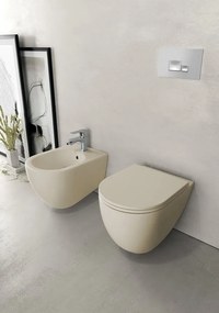 Isvea Isvea, INFINITY závěsná WC mísa, Rimless, 36,5x53cm, Ivory, 10NF02005-2K