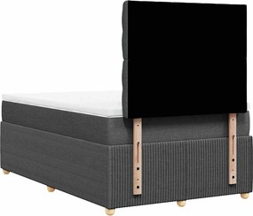 Box spring postel s matrací tmavě šedá 120x190 cm textil 3292003