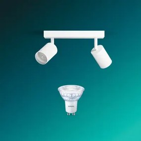 Philips Wyatt bílá / Bodové svítidlo / 2x GU10 / 220-240V / kov