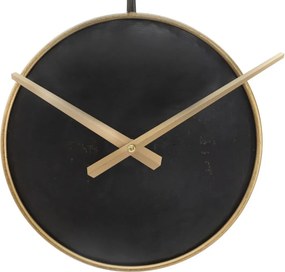 Kovové nástěnné hodiny Pearl 61 cm černé/zlaté