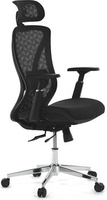 Ergonomická kancelářská židle NILS - černá síťovina