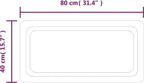 Koupelnové zrcadlo s LED osvětlením 80 x 40 cm 151785