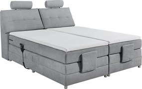 XXXLutz POSTEL BOXSPRING, 180/200 cm, světle šedá MID.YOU - Manželské postele - 002220021906