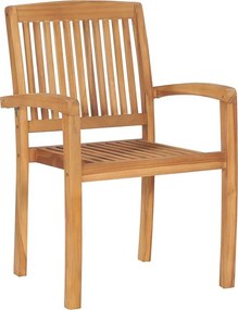 vidaXL Stohovatelné zahradní jídelní židle 2 ks masivní teakové dřevo [49387]
