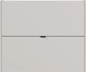Krémový výklopný/závěsný botník v dekoru dubu 100x83x18 cm Ameca – Germania