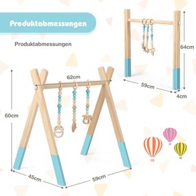 Costway Dětská tělocvična Dětské vybavení na hraní Hrací oblouk Dřevěné
