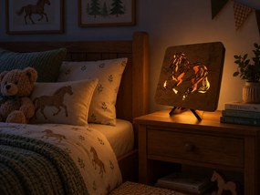Li-Go "Kůň" lampa 19x19 cm provedení povrchu: černá s patinou