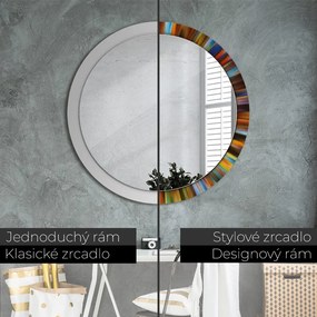 Kulaté dekorativní zrcadlo Abstraktní radiální vzor fi 100 cm
