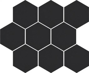 Cerrad Dlažba Cambia Black Lap Mozaika Hexagon 33,4x27,53 - 152315