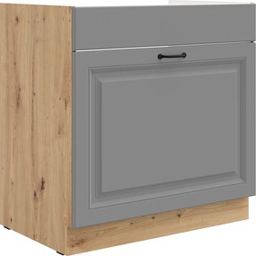STILO ad | dolní skříňka 80 ZL 1S dřezová | 80 cm | PREMIUM BOX | artisan/šedá
