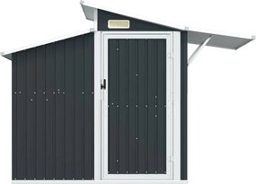 Zahradní kůlna antracitová 270x130x208,5 cm pozinkovaná ocel 316244