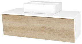 Dřevojas Koupelnová skříň INVENCE SZZ 100 (umyvadlo Joy 3) Varianta: L01 Bílá vysoký lesk / L01 Bílá vysoký lesk