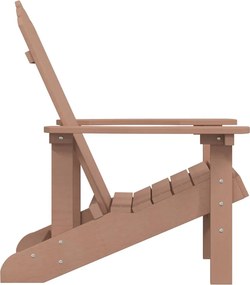 Zahradní křeslo Adirondack HDPE hnědé 318639