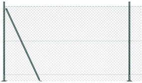 Zábradlí s betonovým základem 10 x 1,4 m Ocel potažená PVC 3351231