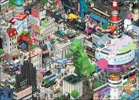 HEYE Puzzle Pixorama: Berlínské pátrání / 1000 dílků / 70 x 50 cm