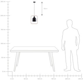 Černá stropní lampa MAVONE Beliani