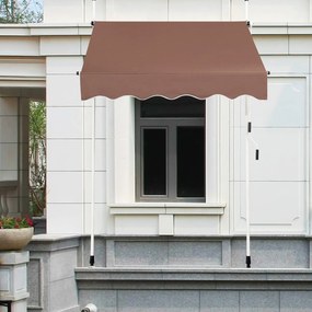 Costway 150 cm široká příchytná markýza bez vrtání, balkonová
