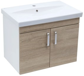 Koupelnová skříňka s umyvadlem Naturel Vario Dekor 70x51x40 cm dub bardolíno mat VARIO270BIDB