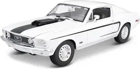 Maisto - 1968 Ford Mustang GT Cobra Jet, bílá, 1:18