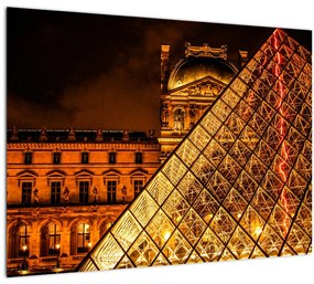 Skleněný obraz Louvre v Paříži (70x50 cm)