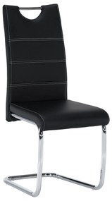 Kondela Židle Abira New, černá / světlé šití
