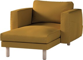 Potah na IKEA Norsborg šezlong s loketními opěrkami barva žlutá látka pletený vzor