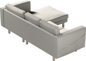 Potah na pohovku IKEA Norsborg 3-místná se šezlongem barva šedá látka pletený vzor